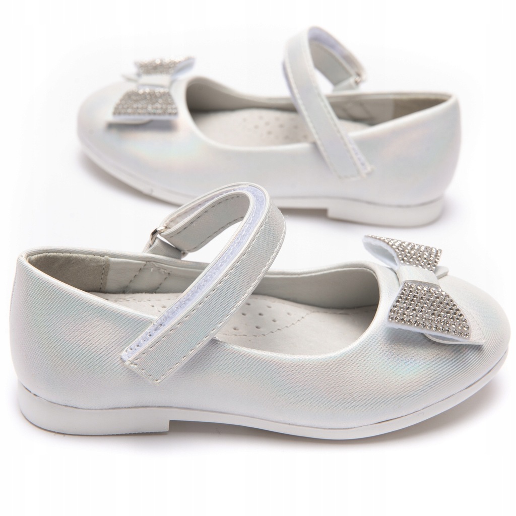 CLIBEE BALERINY PÓŁBUTY DZIEWCZĘCE BIAŁE ROZM.25 - 11677809714 ...