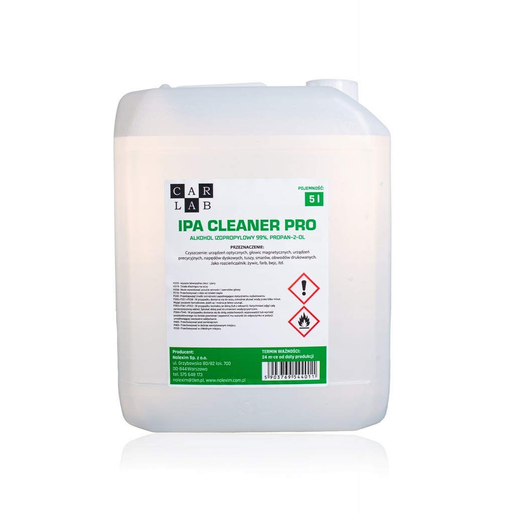 CARLAB IPA CLEANER 5L alkohol izopropylowy 99% - 12388135392 ...