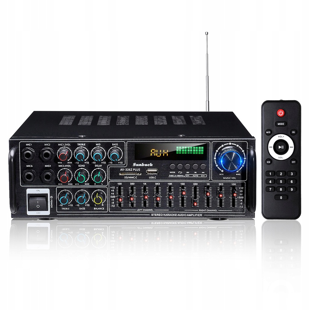 AMPLITUNER WZMACNIACZ STEREO BLUETOOTH PILOT FM - 12037199712 - oficjalne archiwum Allegro