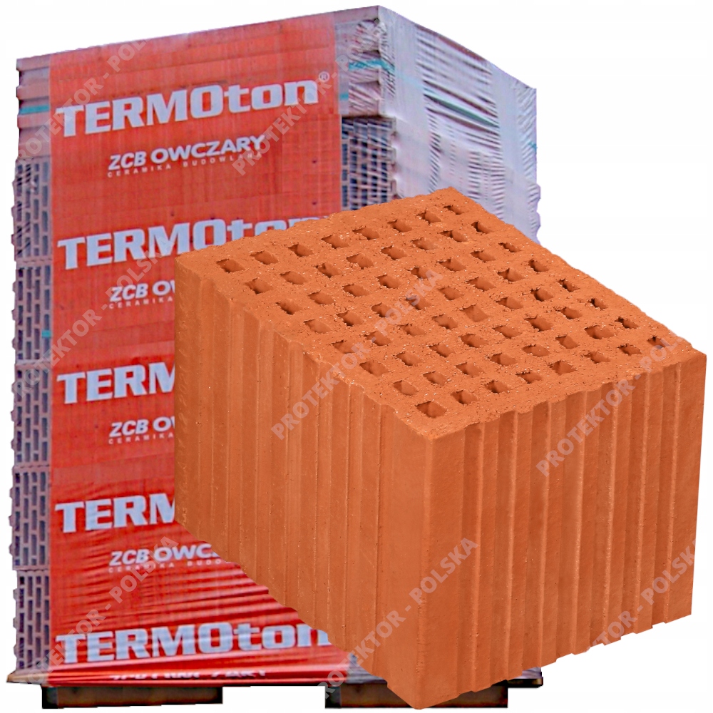 Bloczek TERMOTON 30cm AKU klasa 15 250x300x235 pustak drążony ...