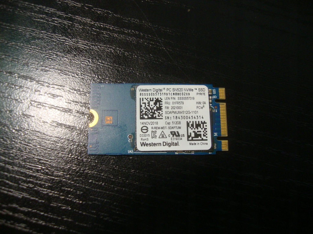 Dysk SSD Western Digital PC SN520 NVMe 512GB OK - 12656685575 - oficjalne archiwum Allegro