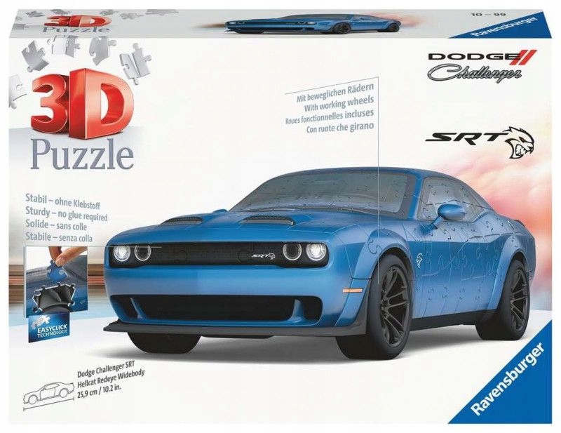 RAVENSBURGER 3D 163 ELEMENTY DODGE CHALLENGER SRT HELLCAT REDEYE ...