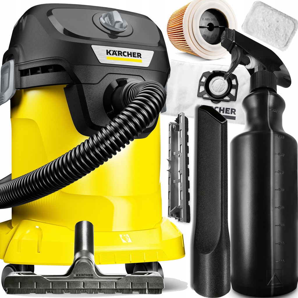 ODKURZACZ PRZEMYSŁOWY KARCHER K WD3 ZESTAW PRANIE - 13579601476 - oficjalne archiwum Allegro