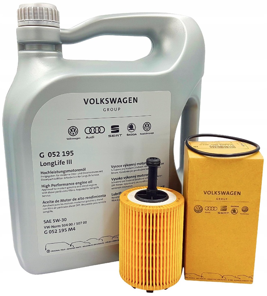 VW TOURAN 1.9 2.0 TDI FILTR OLEJU OLEJ 5W30 5L - 8769442683 - oficjalne archiwum Allegro