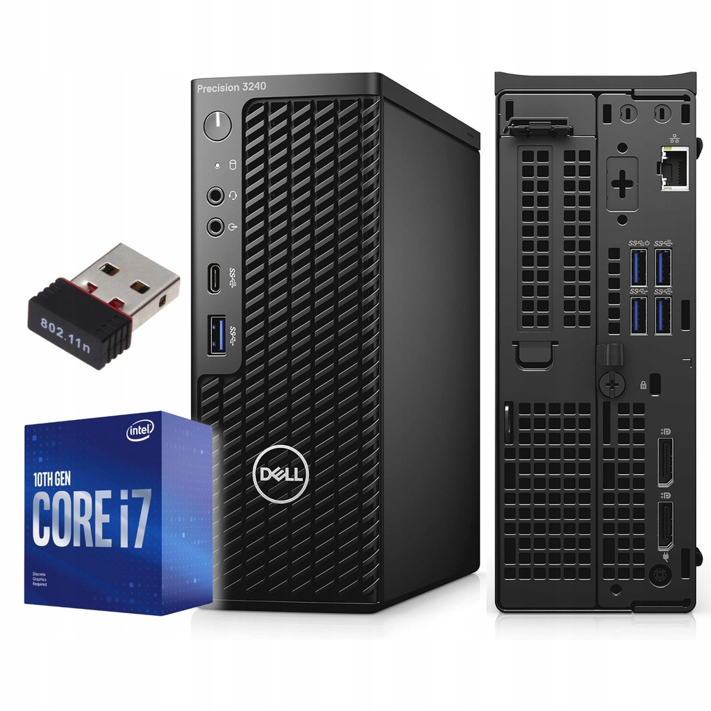 Komputer Dell Precision 3240 Compact i7 10GEN 16/512 Stacja Robocza ...