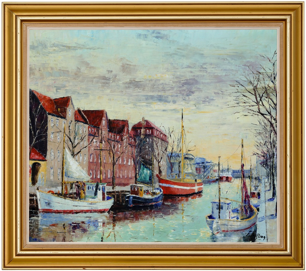 SCENA W PORCIE FREDE SALLING 1910 CENNY OBRAZ - 11455812266 - oficjalne ...