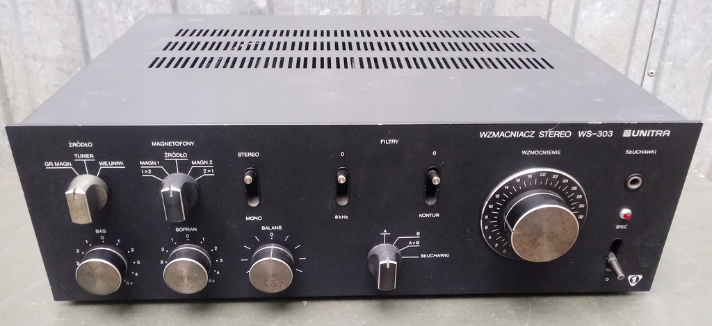 Wzmacniacz UNITRA DIORA WS-303 sprawny oryginalny - 10621340033 - oficjalne archiwum Allegro