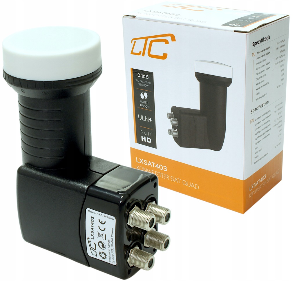KONWERTER SAT QUAD FULL HD 4K NC+ CYFROWY POLSAT - 9834183091 - oficjalne archiwum Allegro