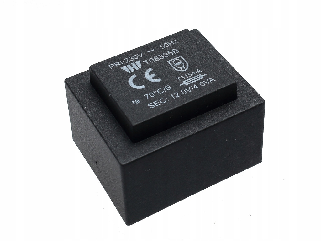 Transformator zalewany 4VA 230V / 12V 333mA - 13103302199 - oficjalne archiwum Allegro