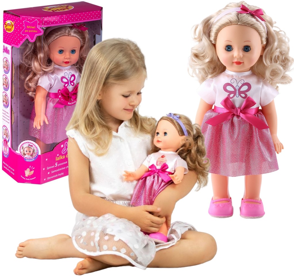 LALKA CHODZĄCA MÓWIĄCA PL ŚPIEWA OPOWIADA BAJKĘ - 11412952652 ...