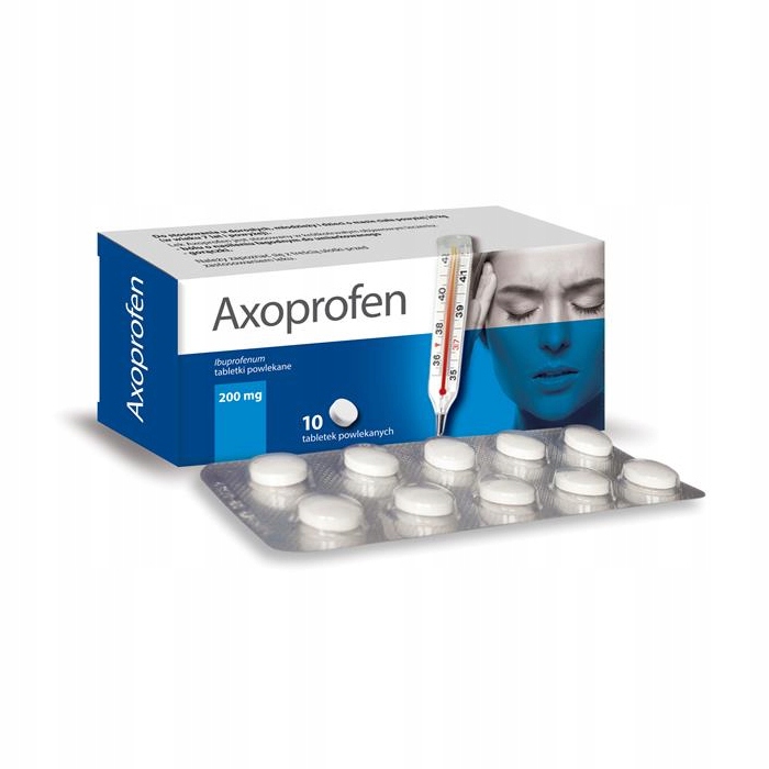 AXOPROFEN 200mg ibuprofen lek przeciwbólowy 10 tab - 11743962201 ...