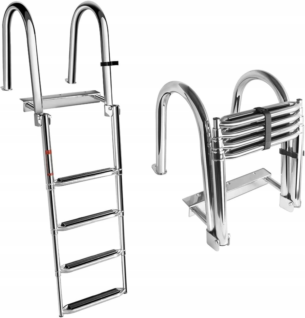 Drabinka basenowa 4-stopniowa ze stali nierdzewnej 200 kg - 17401325254 ...
