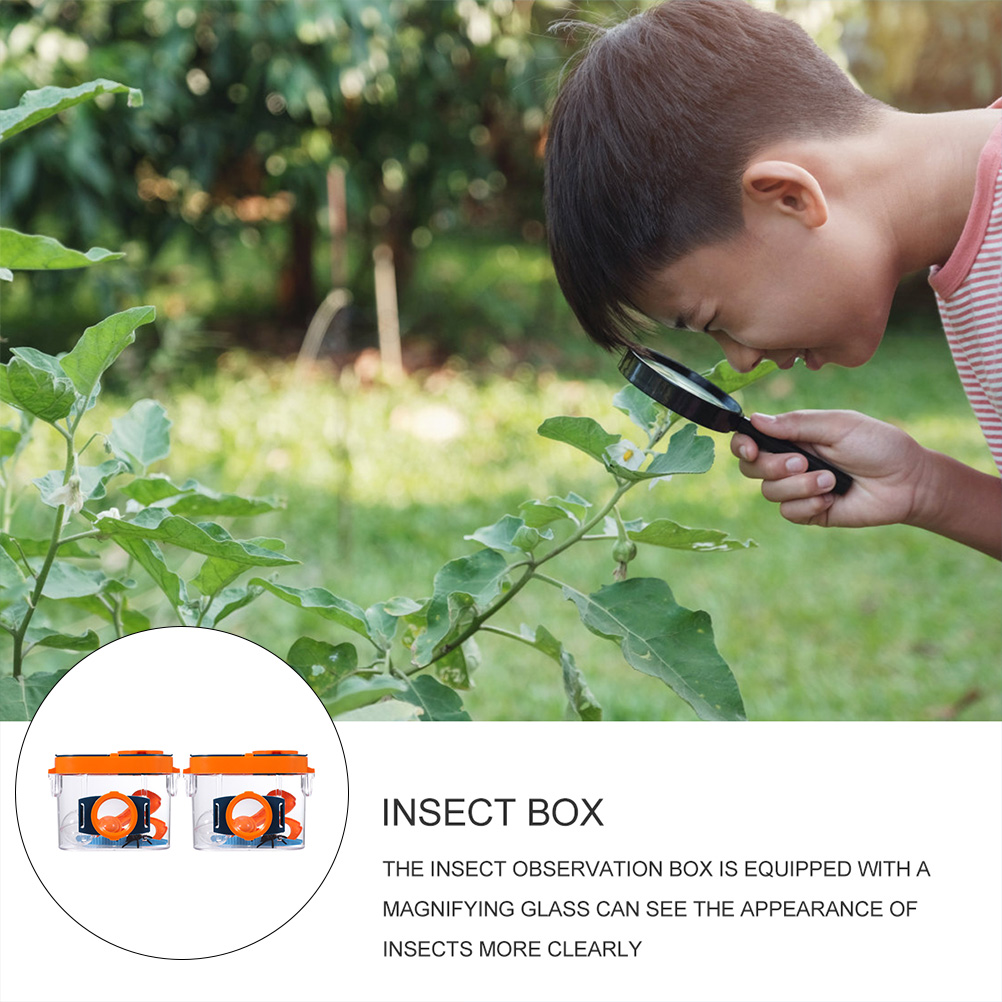 Insect Observation Box Magnifying Jar Crawl 2 Pcs - 14339007576 ...