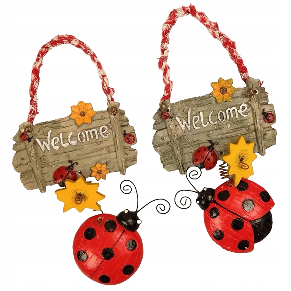 Ladybug Welcome Sign Wreath Hangers Front Door - 13823663770 ... Ladybug Welcome Sign Wreath Hangers Front Door - 13823663770 ...