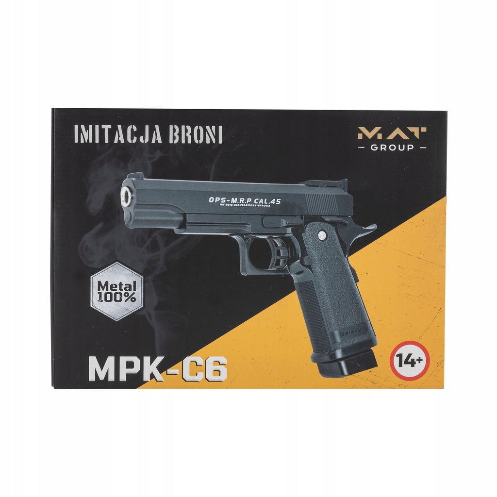MPK-C6 PISTOLET METALOWY NA KULKI COLT ASG IMITACJA BRONI MAT REPLIKA ...