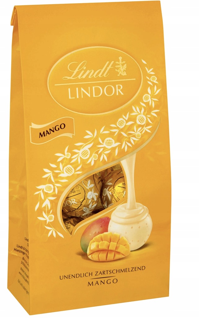 Lindt Lindor Mango Biała Czekolada z NIEMIEC - 13596546364 - oficjalne ...
