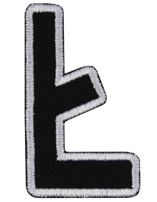 Naszywka Aplikacja Łatka Termo Alfabet LITERKA Ł - 7520289833 ...