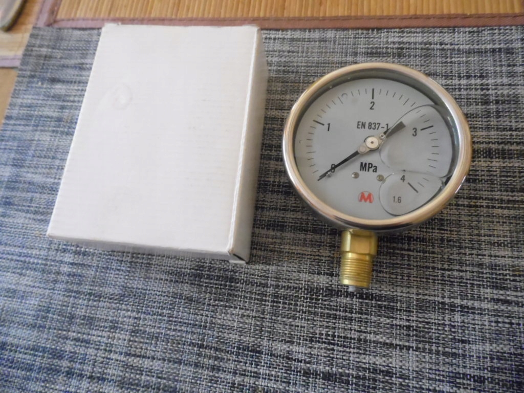 MANOMETR GLICERYNOWY RADIALNY 0-4 MPa Ø100 - 13612973432 - oficjalne archiwum Allegro