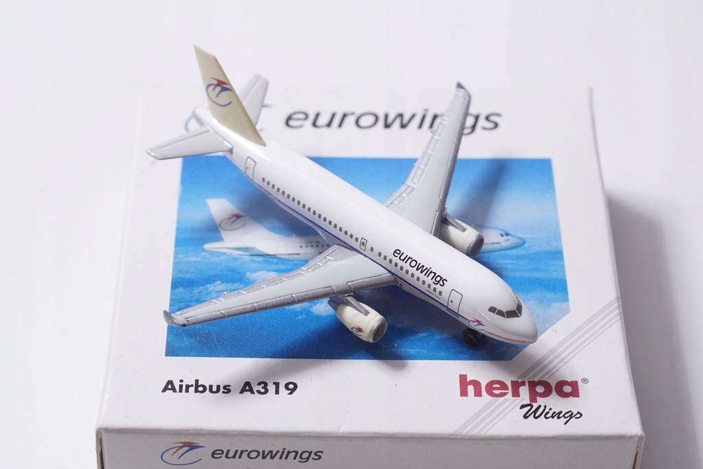 HERPA Eurowings Airbus A319 skala 1:500 - 15050522854 - oficjalne archiwum Allegro