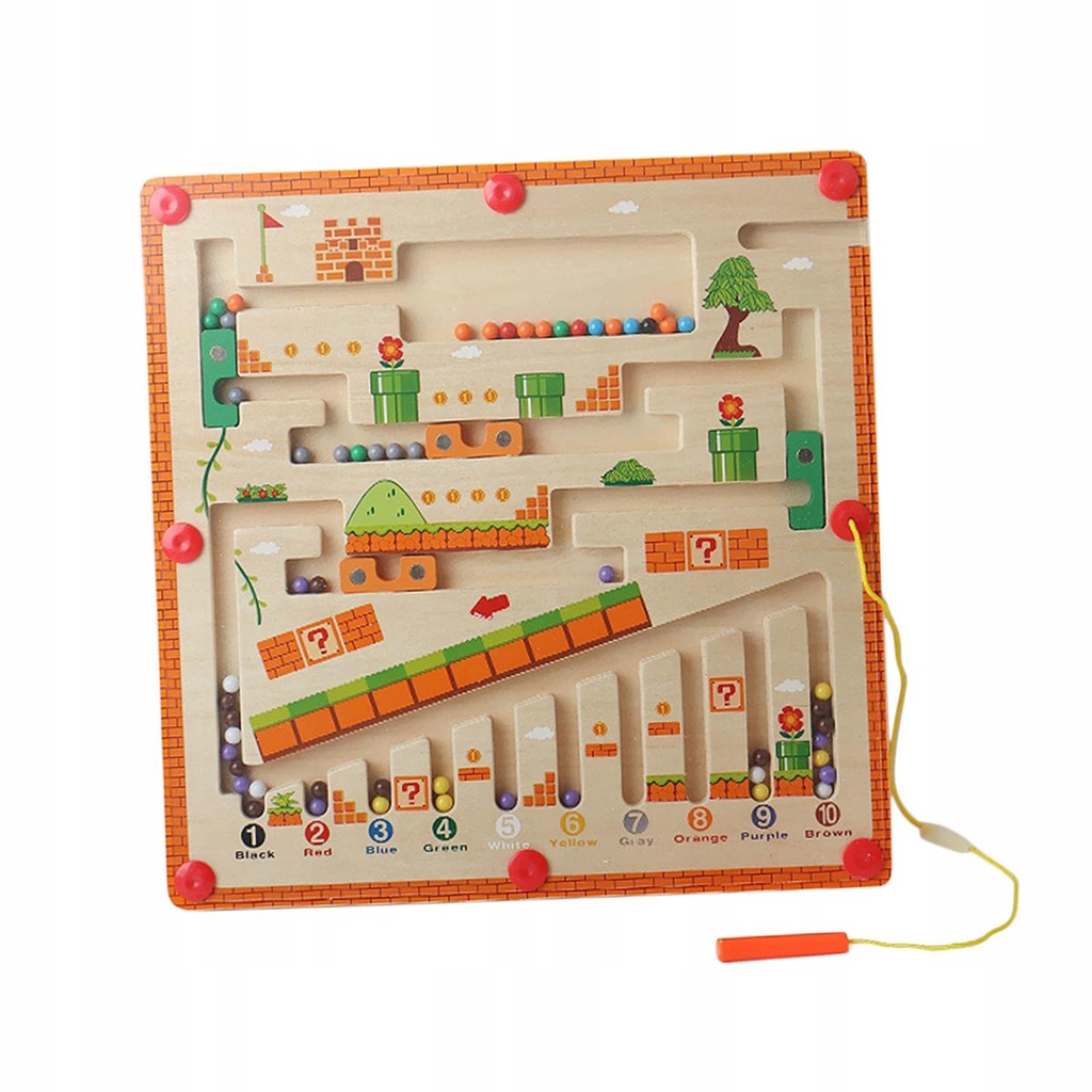 Wooden Magnetic Maze Board Sorting and Matching Maze Educational ...