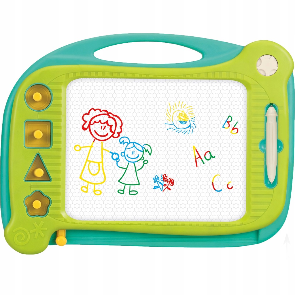 TABLICA MAGNETYCZNA DO RYSOWANIA I PISANIA DLA DZIECI DUŻA + 4 ...