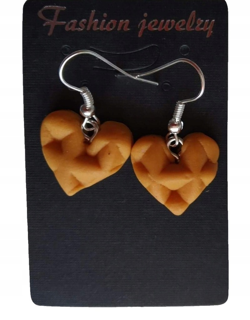 KOLCZYKI Z MODELINY GOFRY SERCA SŁODYCZE NA ŚWIĘTA - 13786441182 ...