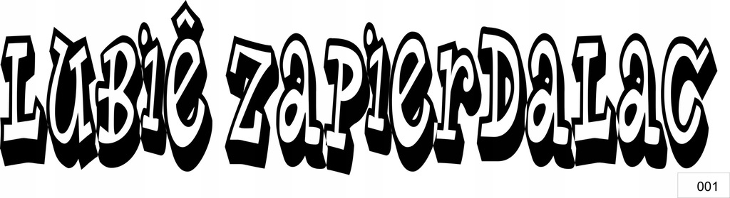Naklejka, sticker LUBIE ZAPIER duża 45cm - 13620267717 - oficjalne ...