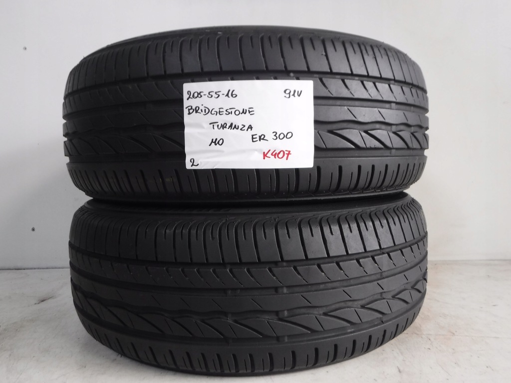 OPONY LETNIE BRIDGESTONE TURANZA ER 300 205/55/16 - 12605282285 - oficjalne archiwum Allegro