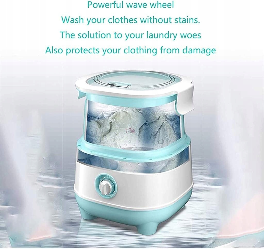 PRZENOŚNA MINI PRALKA PODRÓŻNA SKŁADANA PRALKA 3KG - 12909562288 ...