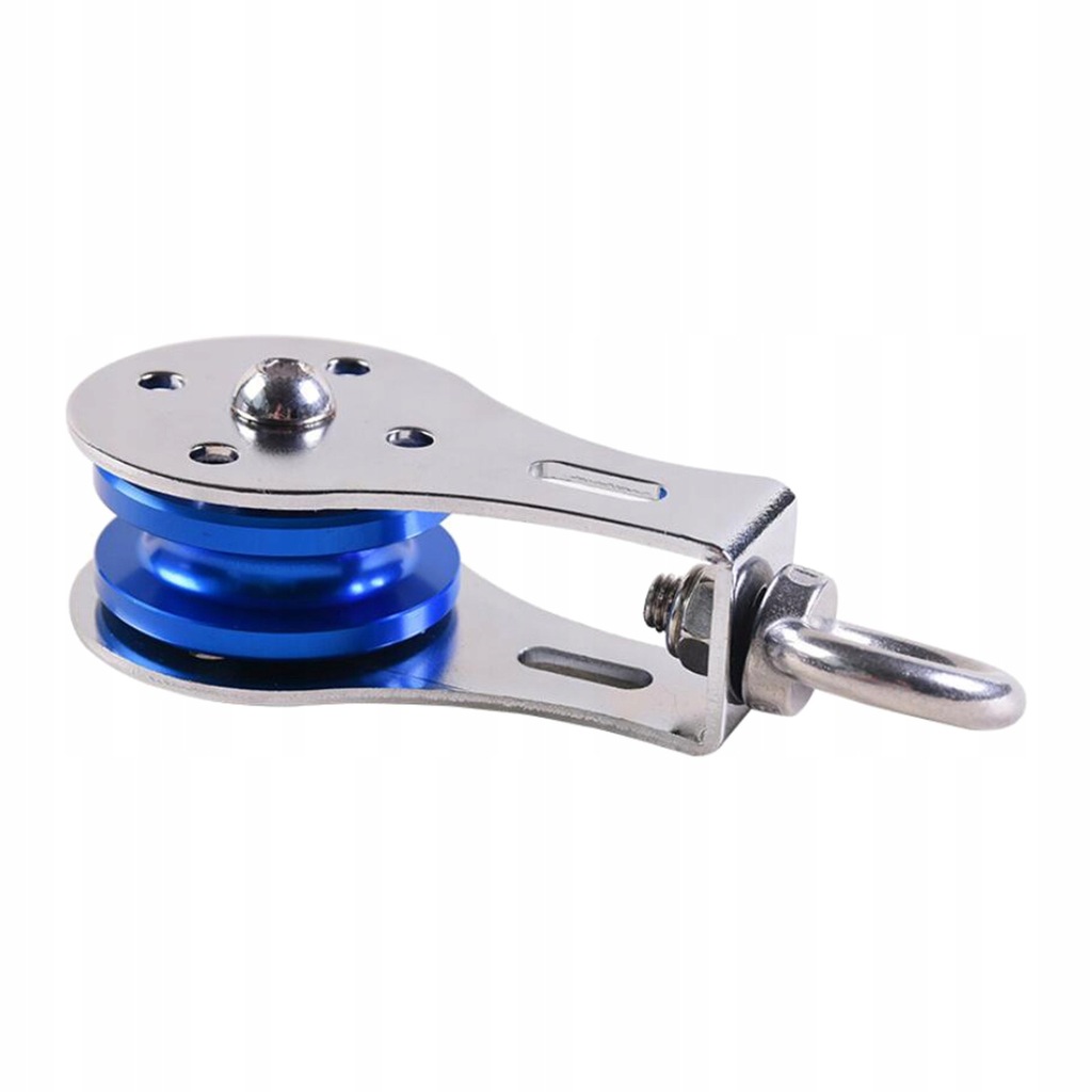 Lifting Rope Pulley Block Swivel Smooth Single Wheel Hanging Wire Blue ...