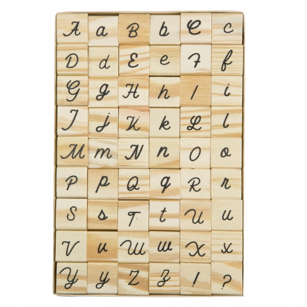 STEMPLE DREWNIANE STEMPELKI PIECZĄTKI DUŻE MAŁE LITERY ALFABET 54el ...
