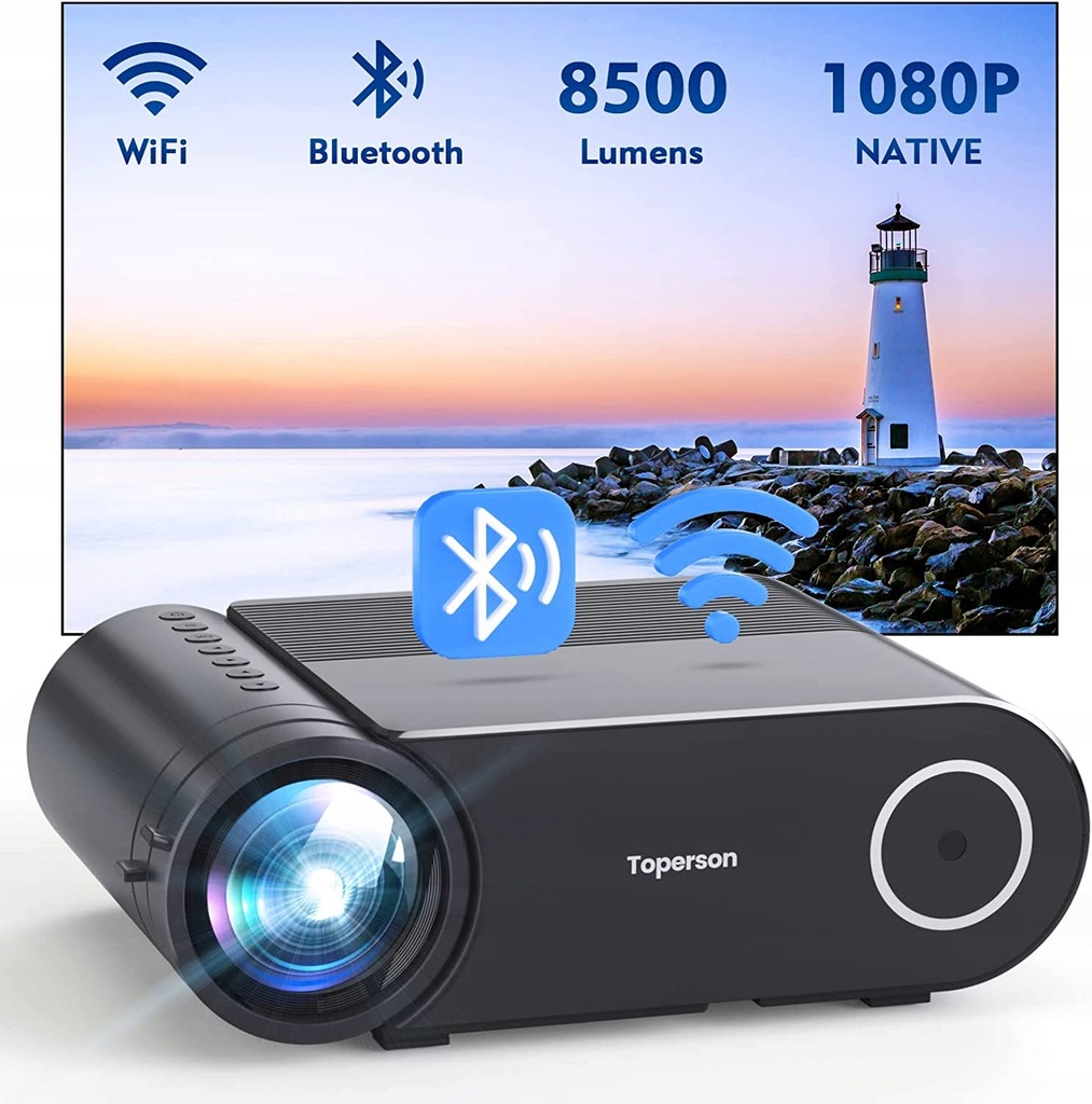 Projektor LED Toperson T421 czarny - 13041079724 - oficjalne archiwum Allegro