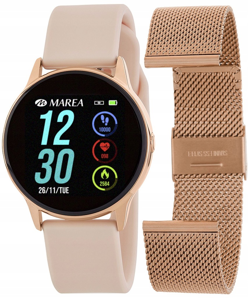 Smartwatch Marea B58001/4 Lady Różowy EKG ZESTAW - 11456717603 - oficjalne archiwum Allegro