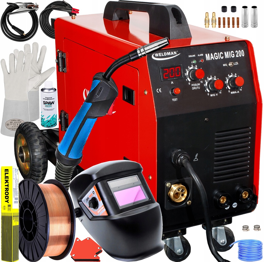SPAWARKA WELDMAN MAGIC MIG 200 MMA TIG EURO LED - 13457598080 - oficjalne archiwum Allegro