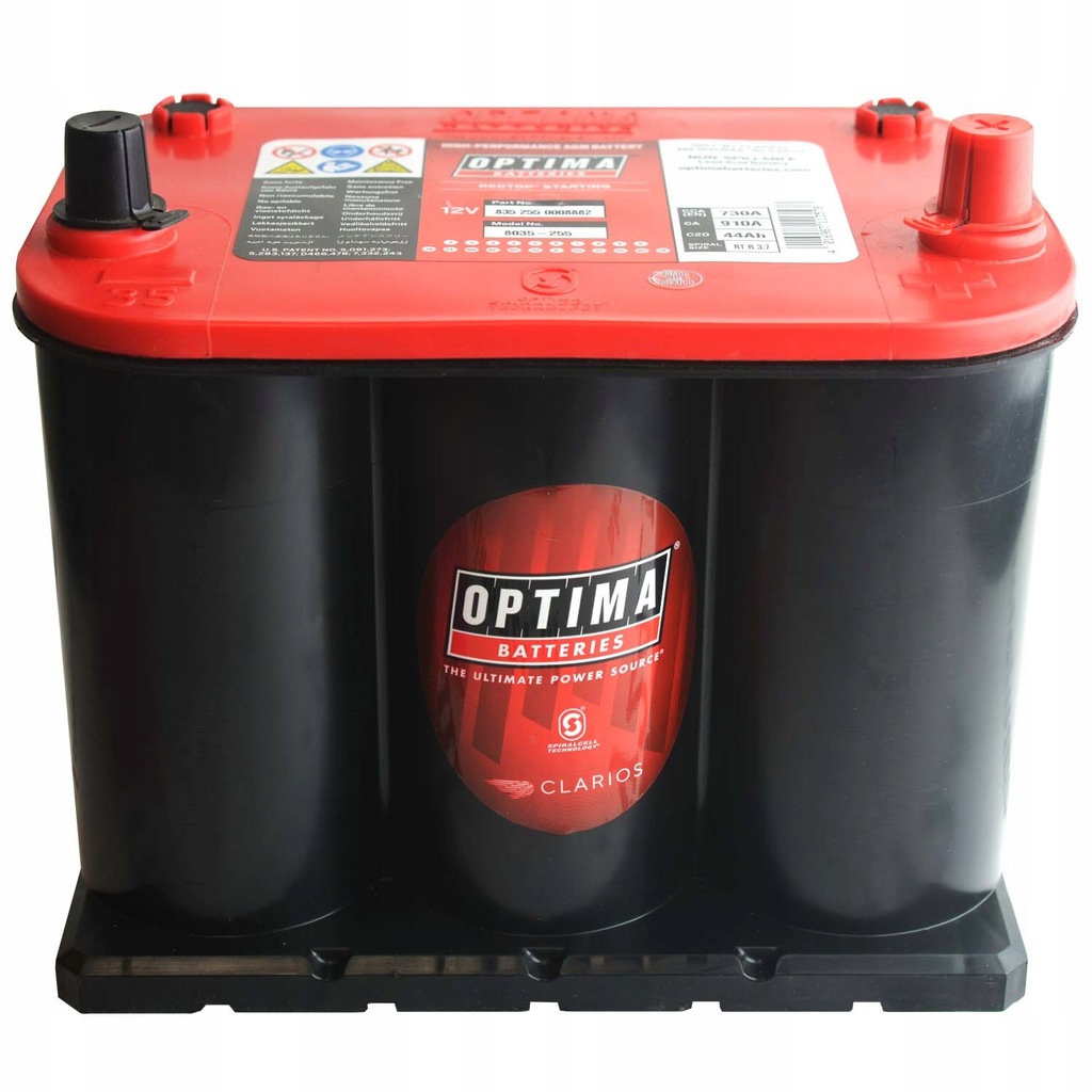 Optima RED TOP RTR3.7 12V 44Ah 910A AGM RTR 3.7 - 11778456317 ...
