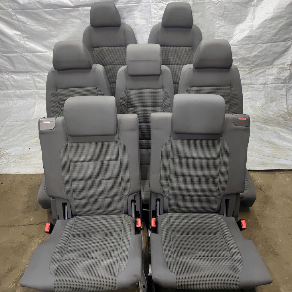 VW Touran I fotele komplet 7os ŁADNE - 13174157659 - oficjalne archiwum ...