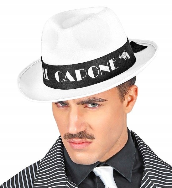 KAPELUSZ BIAŁY GANGSTER AL CAPONE RETRO LATA 20-TE - 11589230828 ...