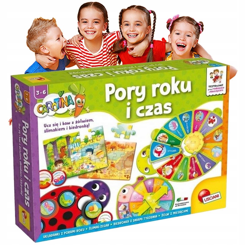 GRY EDUKACYJNE dla 4 LATKA Pory Roku i Czas - 13307073845 - oficjalne archiwum Allegro