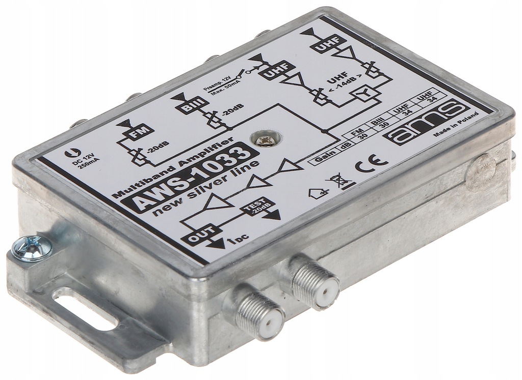 Wzmacniacz antenowy wewnętrzny AWS-1033 - 13240736146 - oficjalne ... Wzmacniacz antenowy wewnętrzny AWS-1033 - 13240736146 - oficjalne ...