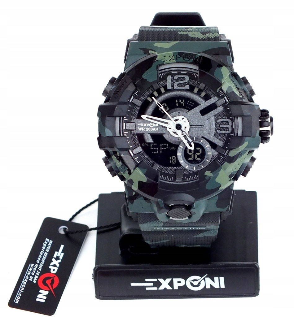 Zegarek MĘSKI EXPCNI MORO MILITARNY PODŚWIETLANY - 12302713055 ...