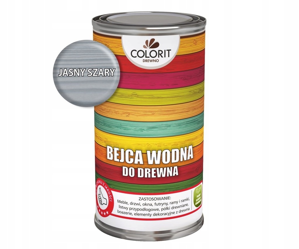 Colorit Bejca Wodna Do Drewna 0,5L JASNY SZARY - 13460821006 ...