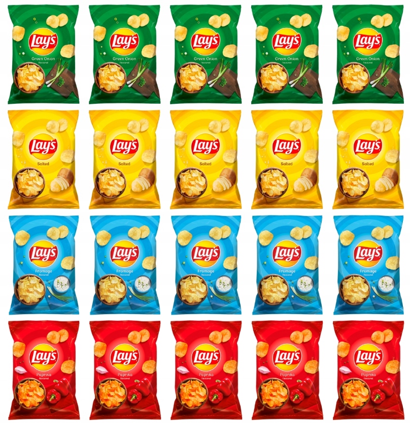 20x LAYS Mix smaków Chipsy Lay's 40g Fromage solone cebula papryka ... 20x LAYS Mix smaków Chipsy Lay's 40g Fromage solone cebula papryka ...