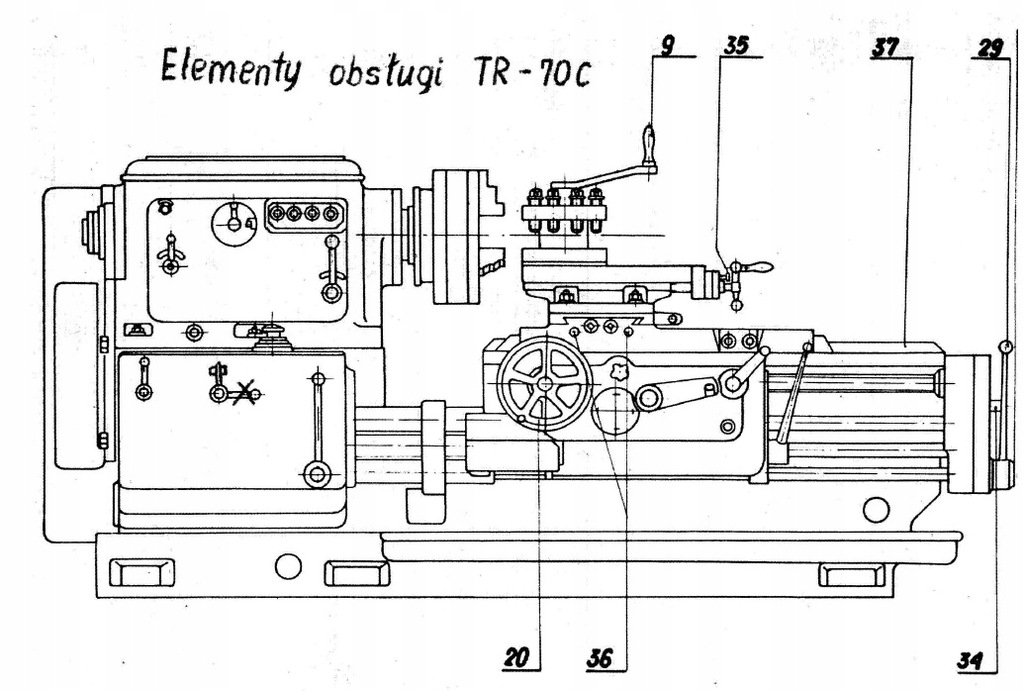 Tokarka uniwersalna TR 70 C. Śr. tocz. 1130 mm - 11539530825 - oficjalne archiwum Allegro