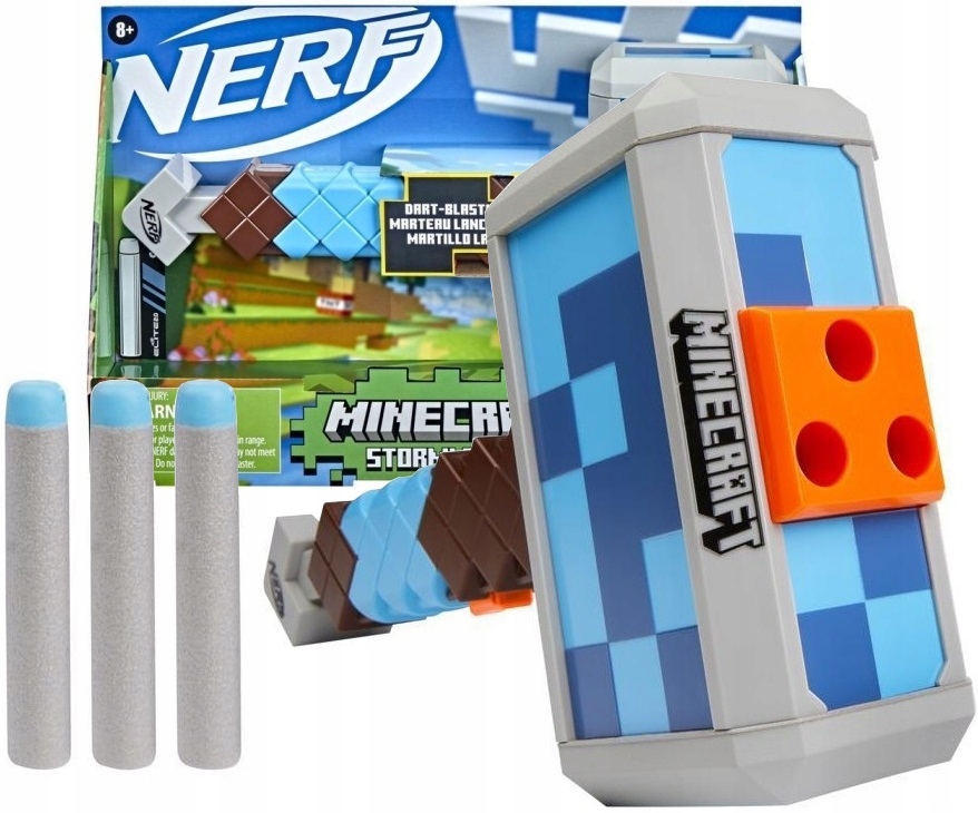 WYRZUTNIA NERF MŁOT MINECRAFT STORMLANDER F4416 - 12907807998 ...