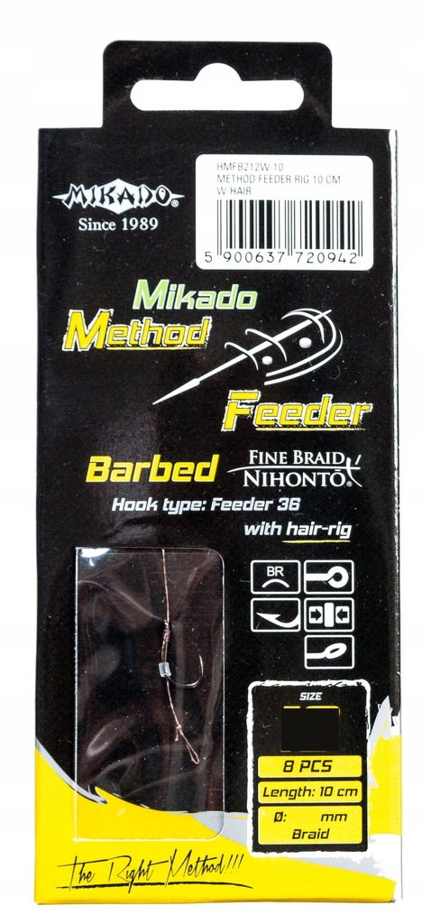 MIKADO HACZYKI PRZYPONY METHOD FEEDER Z WŁOSEM 10 - 7625817282 - oficjalne archiwum Allegro