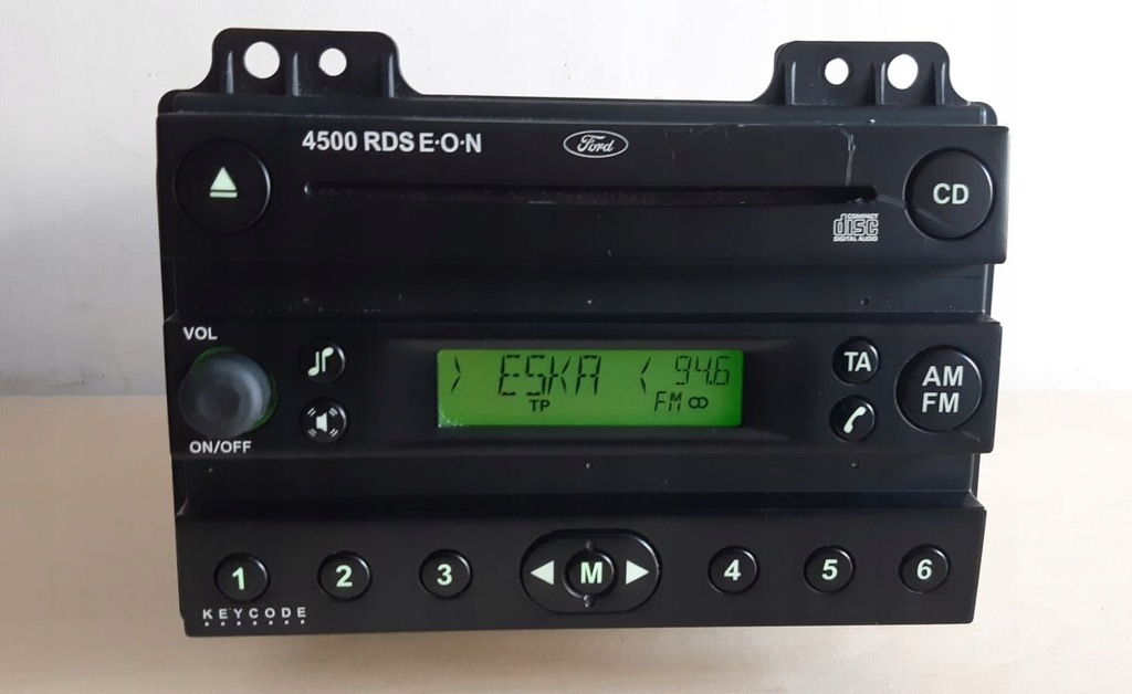 RADIO CD 4500 FORD FIESTA MK6 FUSION + KOD CZARNE - 13635551257 - oficjalne archiwum Allegro