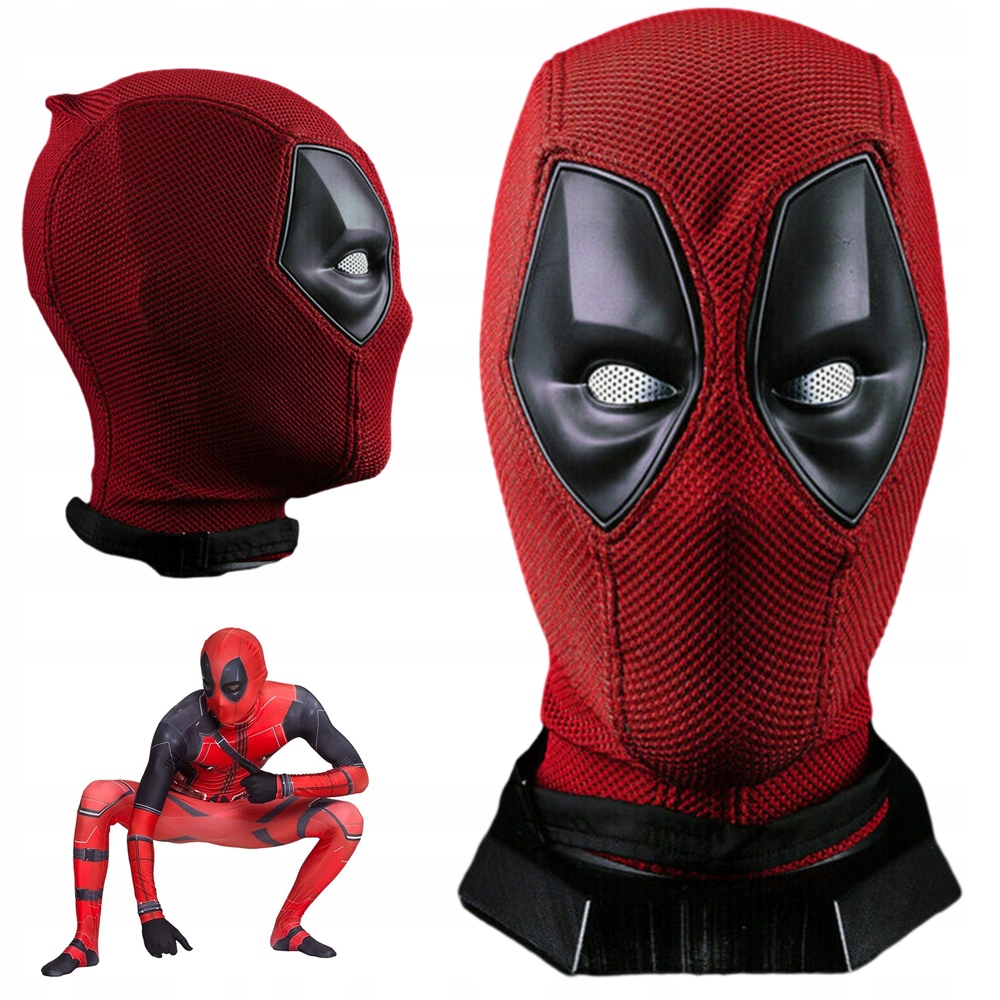 MASKA DEADPOOL MARVEL KOSTIUM SUPER HERO COSPLAY PARTY - 14480746560 ...