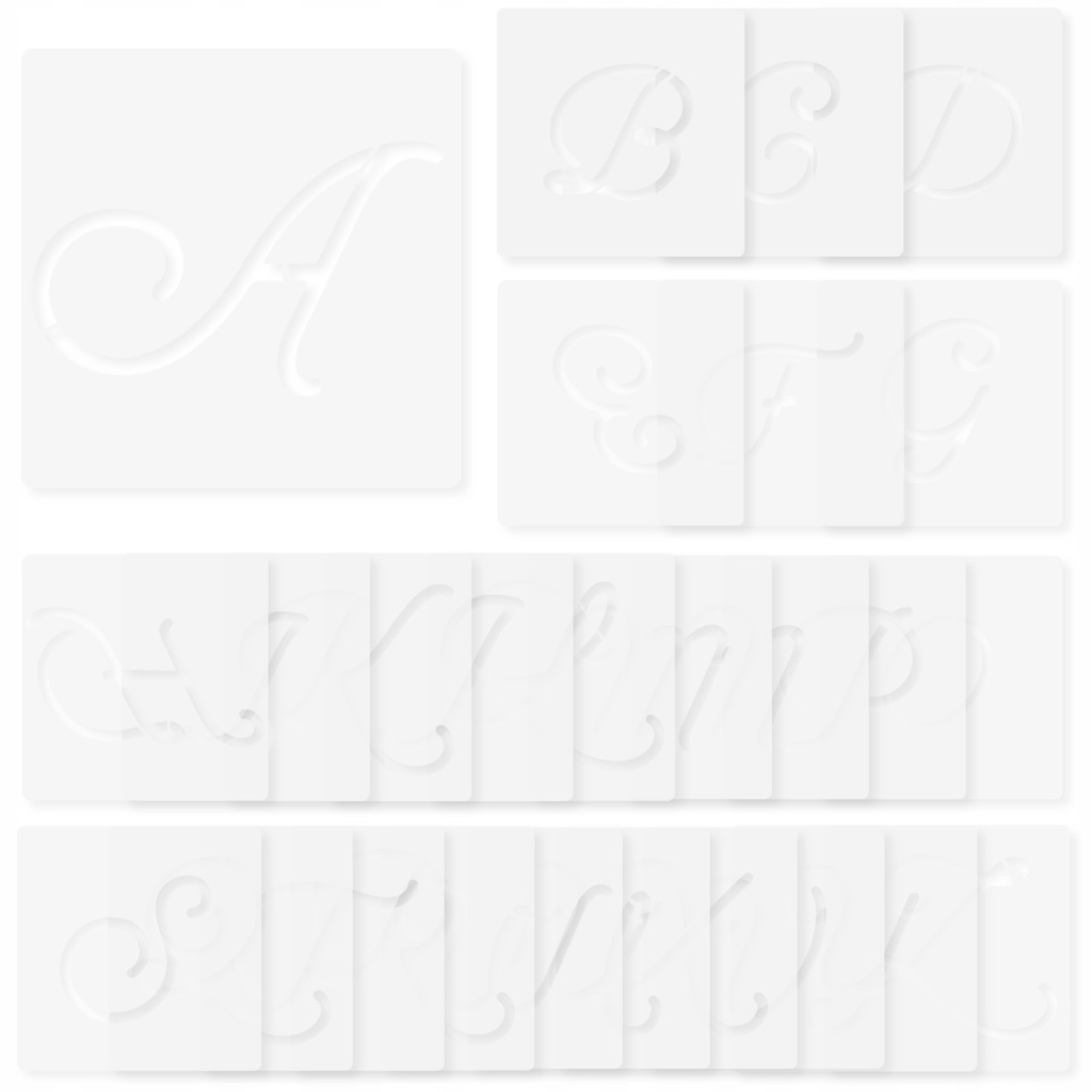 Stencils Letter Cutout Template Small 26 Sheets - 13536862355 ...