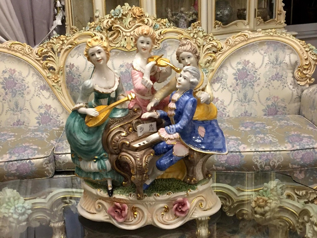 Przepiękna duża figura CAPODIMONTE STYLE Italy - 8878610469 - oficjalne ...