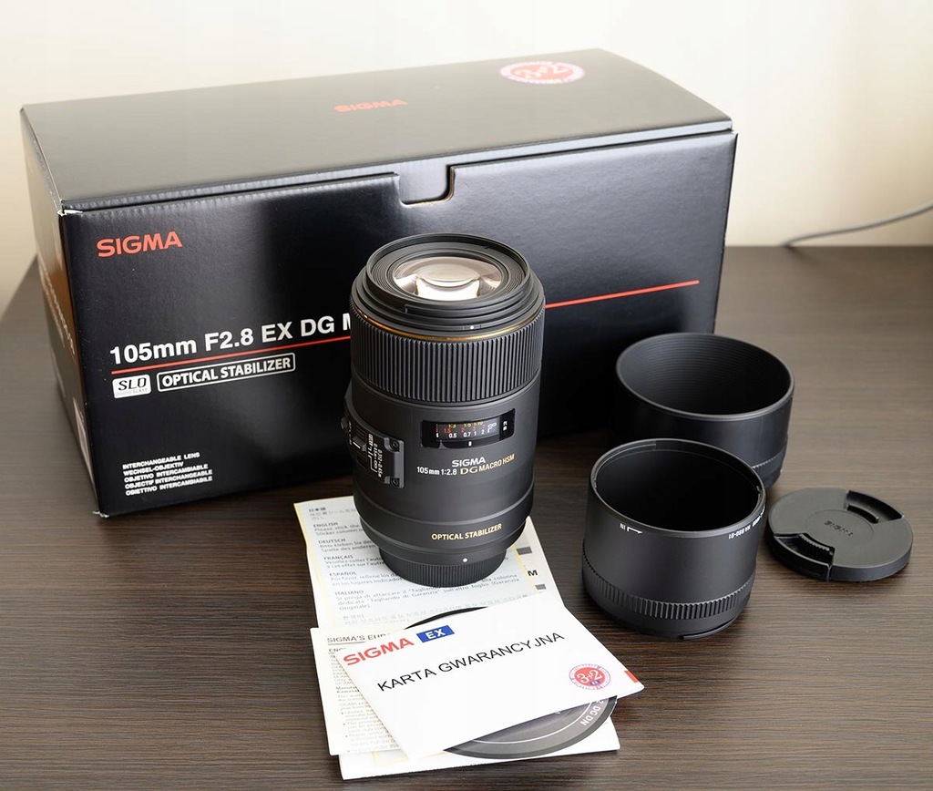 Obiektyw Sigma 105mm F2.8 EX DG OS HSM Macro Nikon - 13765736601 - oficjalne archiwum Allegro